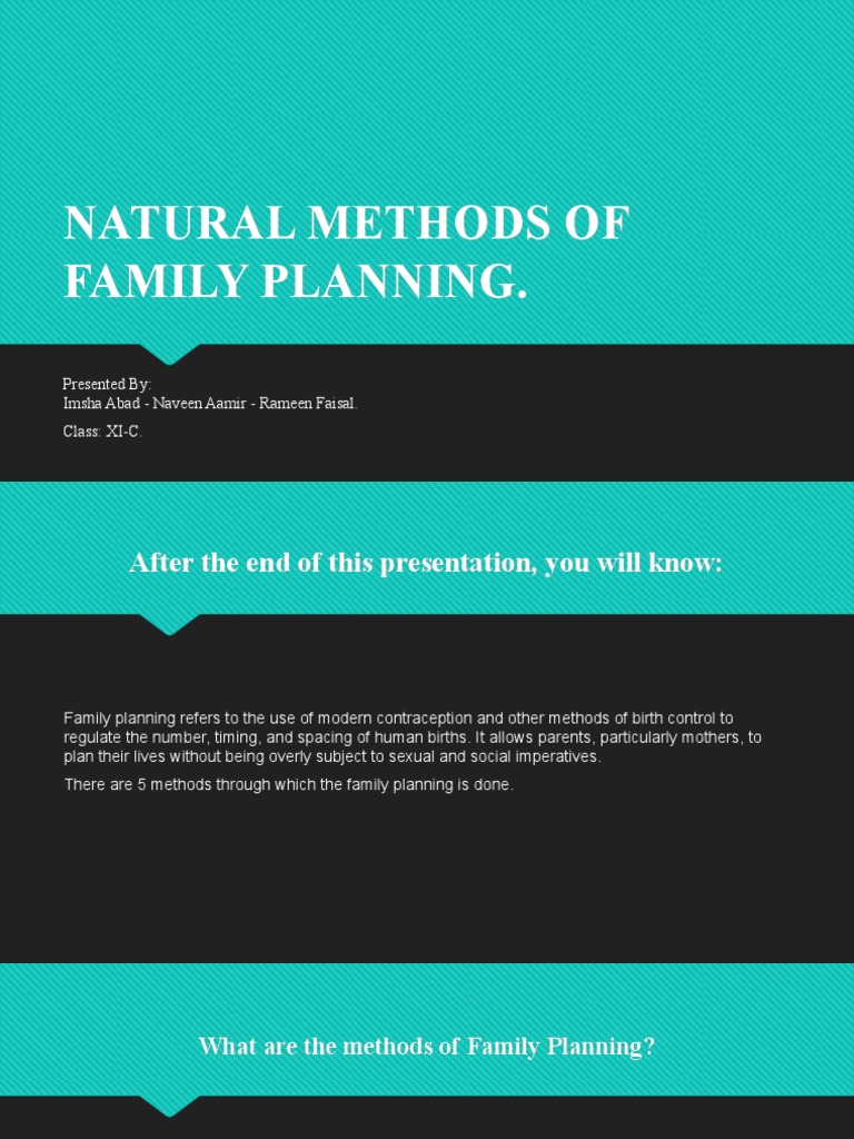 Natural Methods of Family Planning | PDF