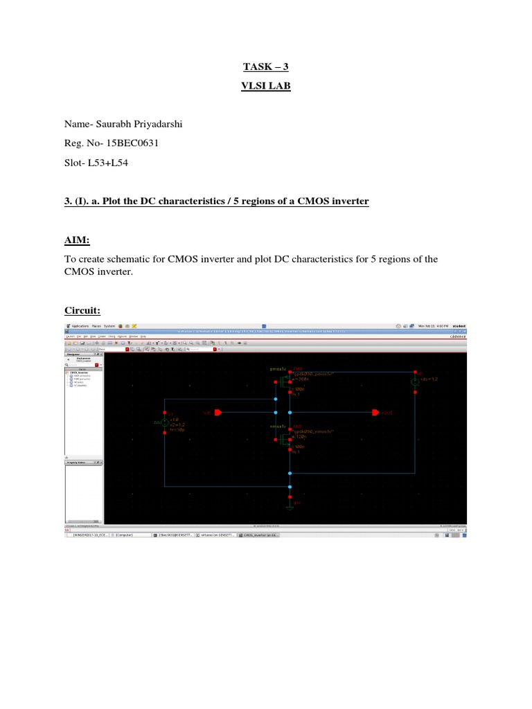 CMOS Inverter DC Characteristics and Noise Margins | PDF | Power ...