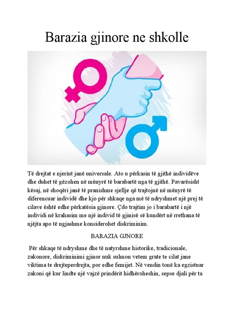 Barazia Gjinore Ne Shkolle | PDF