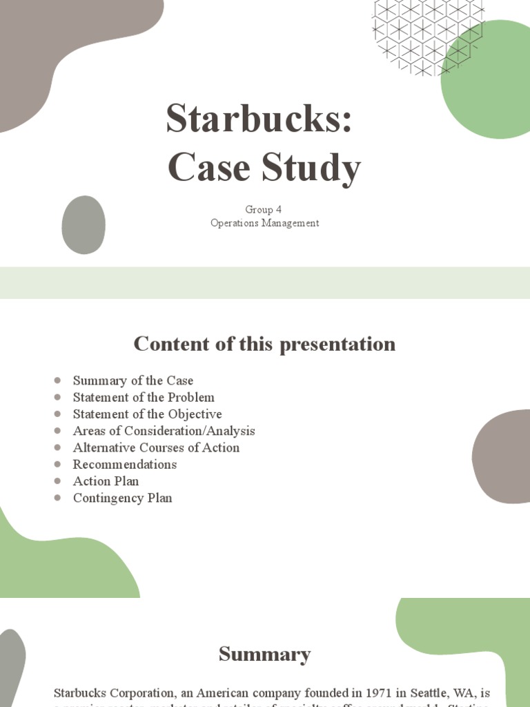 Starbucks Case Study | PDF | Starbucks | Brand