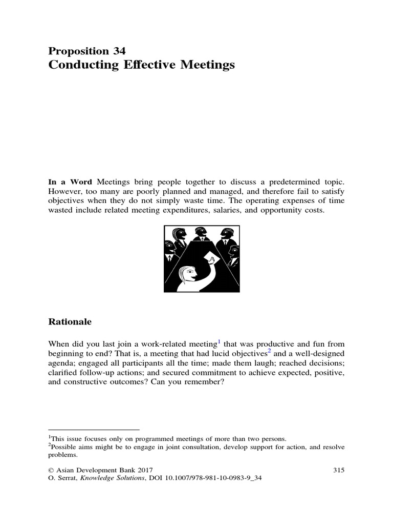 Conducting Effective Meetings | PDF | Creative Commons | Creative ...