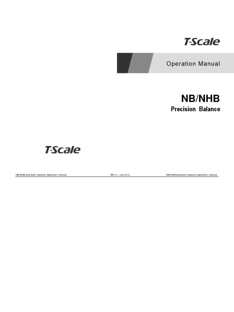 NB/NHB: Precision Balance | PDF | Weight | Troy Weight