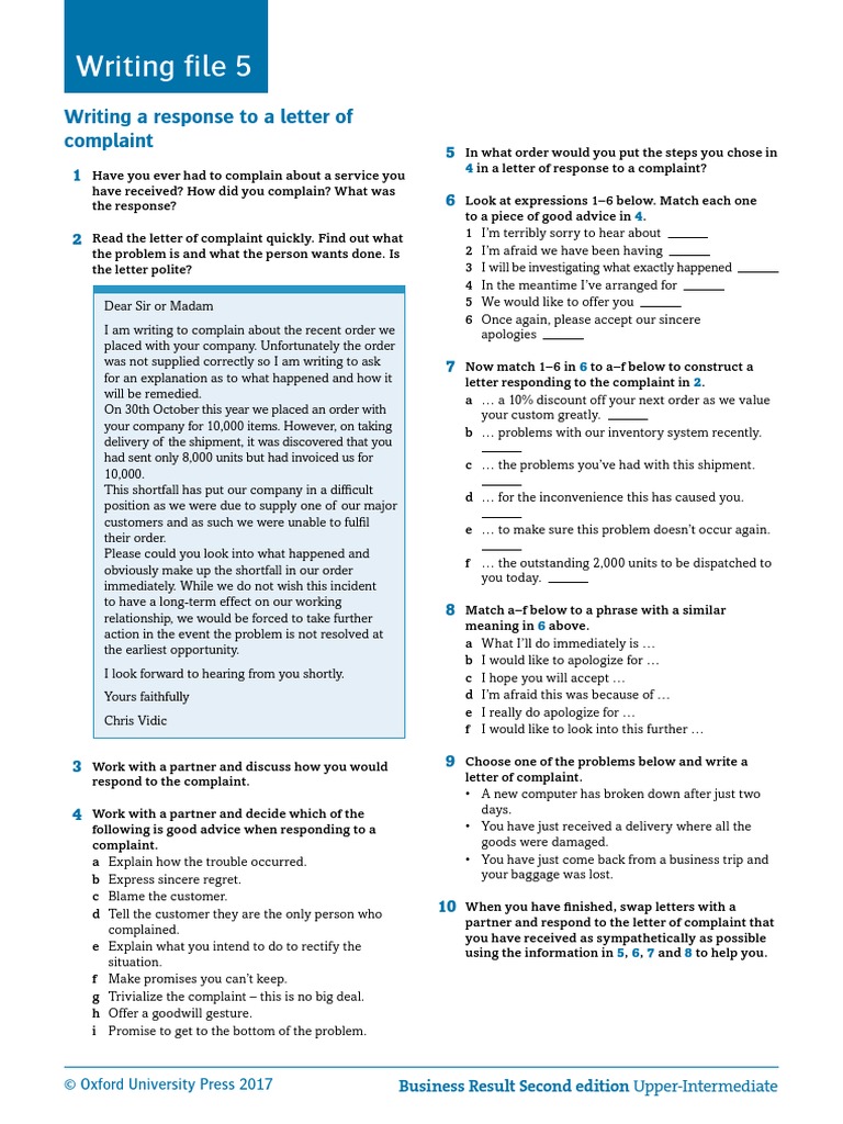 Br2e Upper-Int Writing 5 | PDF