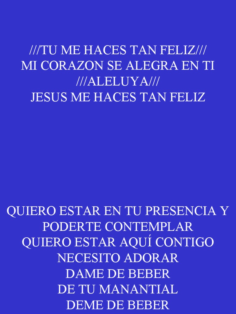 Me Haces Tan Feliz | PDF