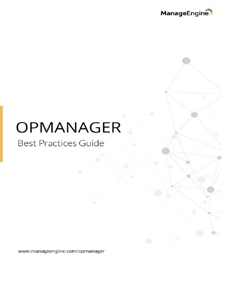OpManager Best Practices Guide | PDF | Computer Network | Microsoft Sql ...