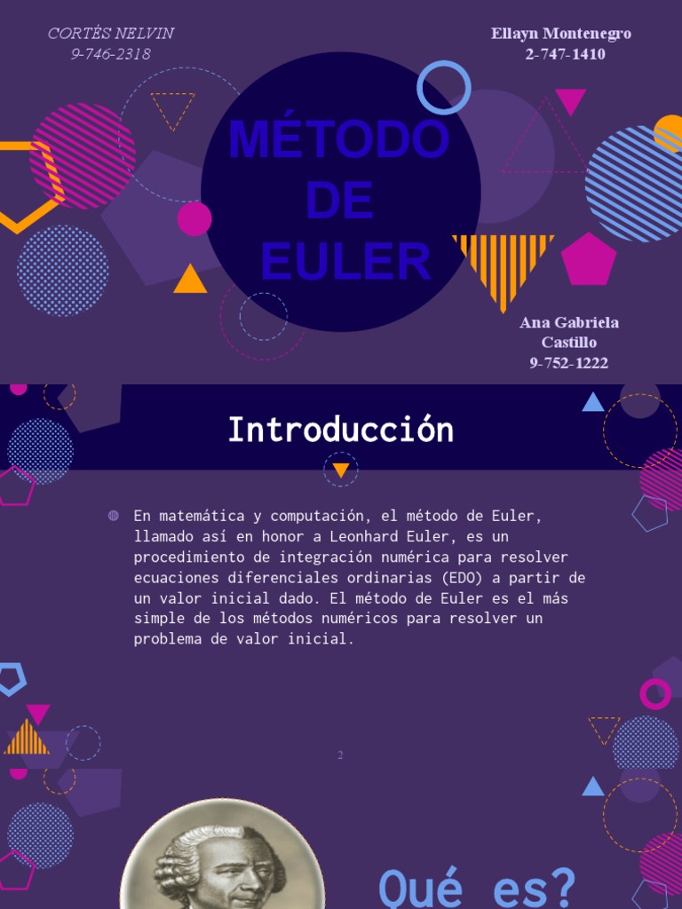 Metodo de Euler, Presentación | PDF