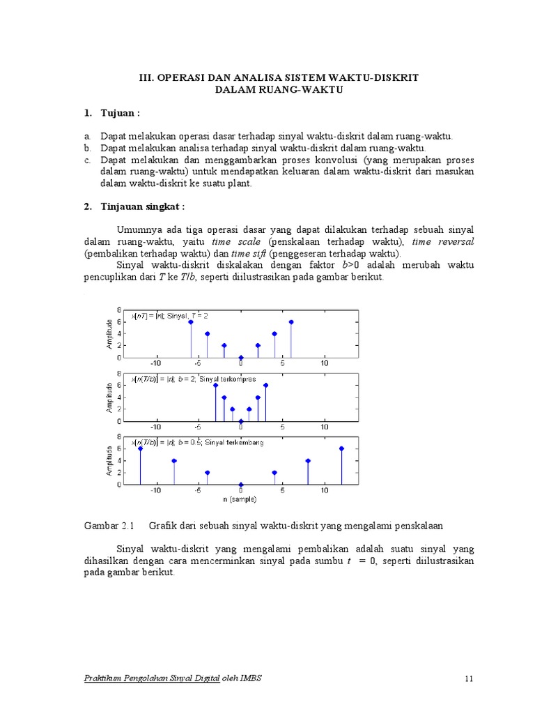 III. Operasi Dan Analisa Sistem Waktu-Diskrit | PDF | Metode & Bahan Ajar