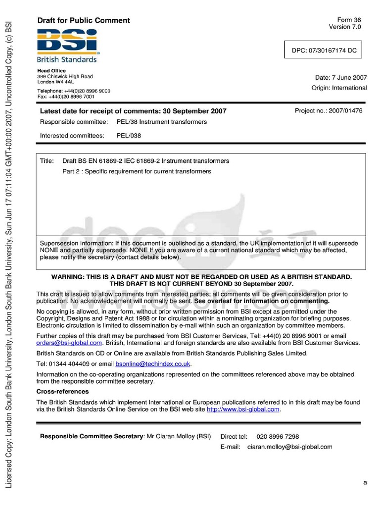 IEC 61869 2 2012 Specific Requeriment Fo | PDF