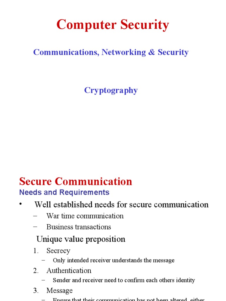 7 Cryptography | PDF | Encryption | Cryptography