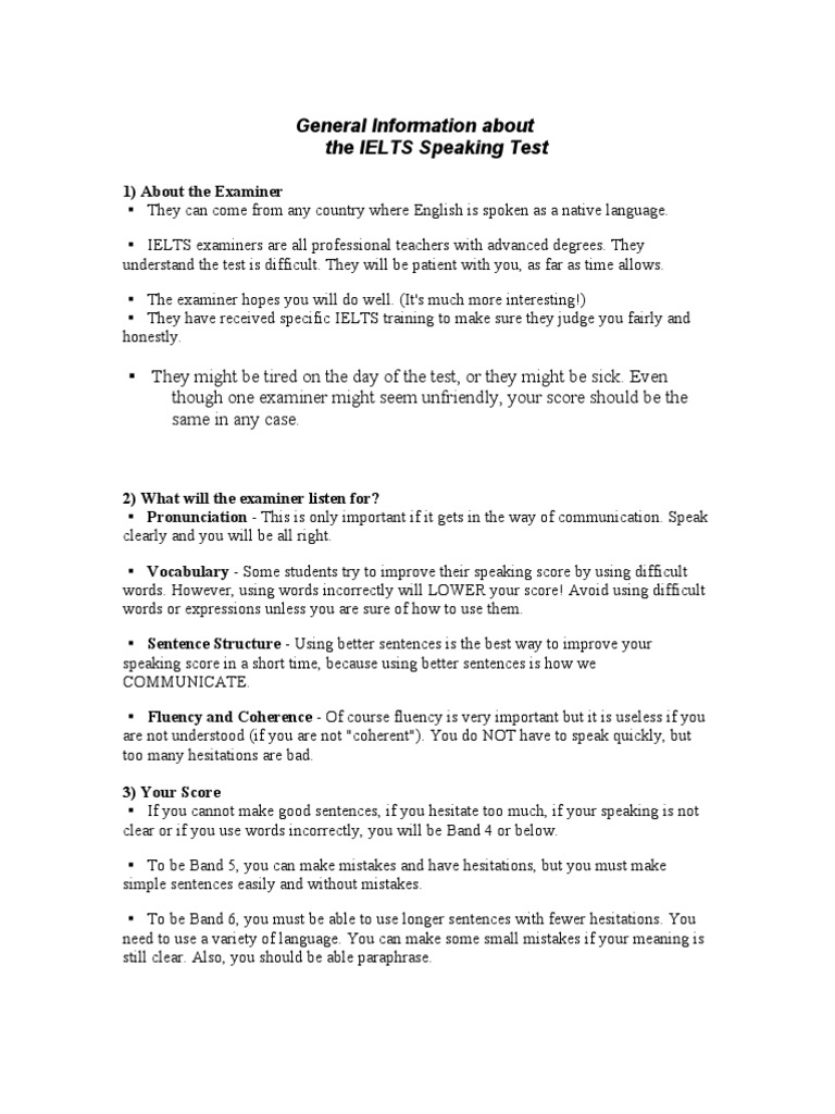 A Comprehensive Guide to Mastering the IELTS Speaking Test | PDF ...