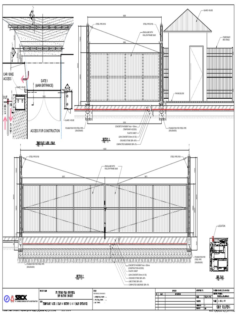 Car / Bike Access Gate 1 (Main Entrance) : Pt. Shimizu Bangun Cipta ...