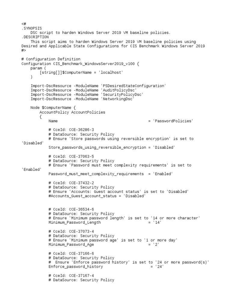 CIS Benchmark WindowsServer2019 v100 | PDF | Windows Registry | Computing