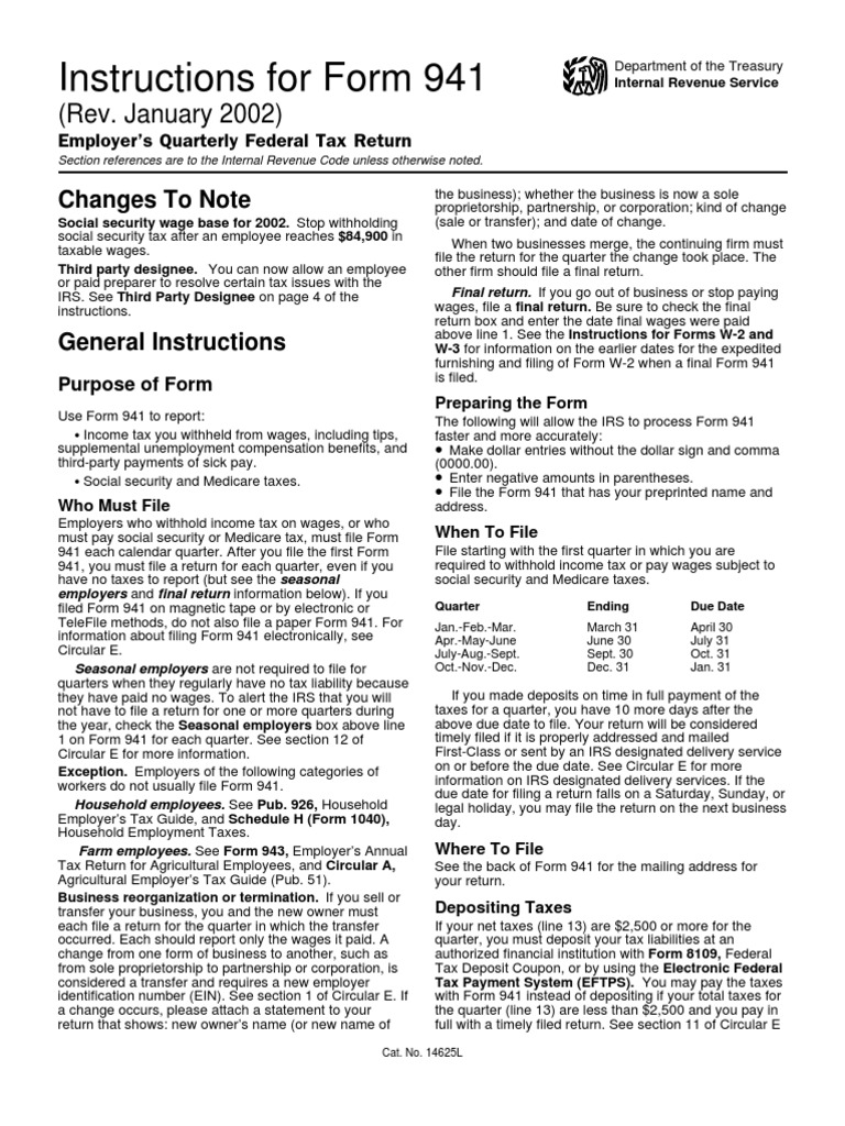 US Internal Revenue Service: I941 - 2002 | PDF | Irs Tax Forms | Social ...