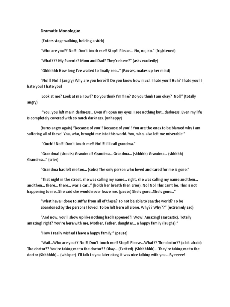Dramatic Monologue | PDF | Art