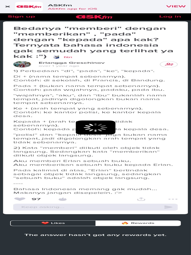 Bedanya Memberi Dengan Memberikan, Pada Dengan Kepada Apa Kak Ternyata ...