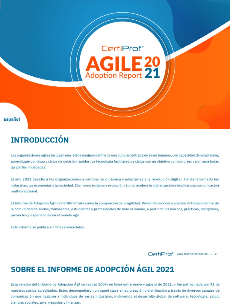 CertiProf Agile Adoption Report 2021 SP | PDF | Software | Business CertiProf Agile Adoption Report 2021 SP | PDF | Software | Business