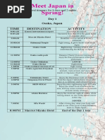 Japan Itinerary Sample | PDF
