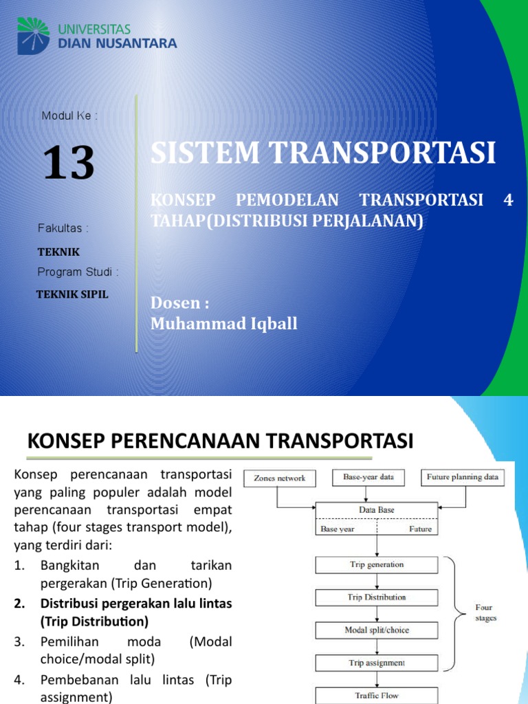 Model Perencanaan Transportasi Empat Tahap | PDF