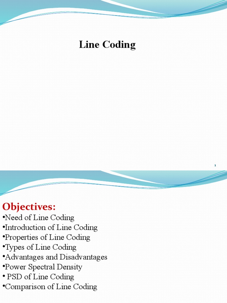 Line Coding | PDF | Spectral Density | Telecommunications Engineering