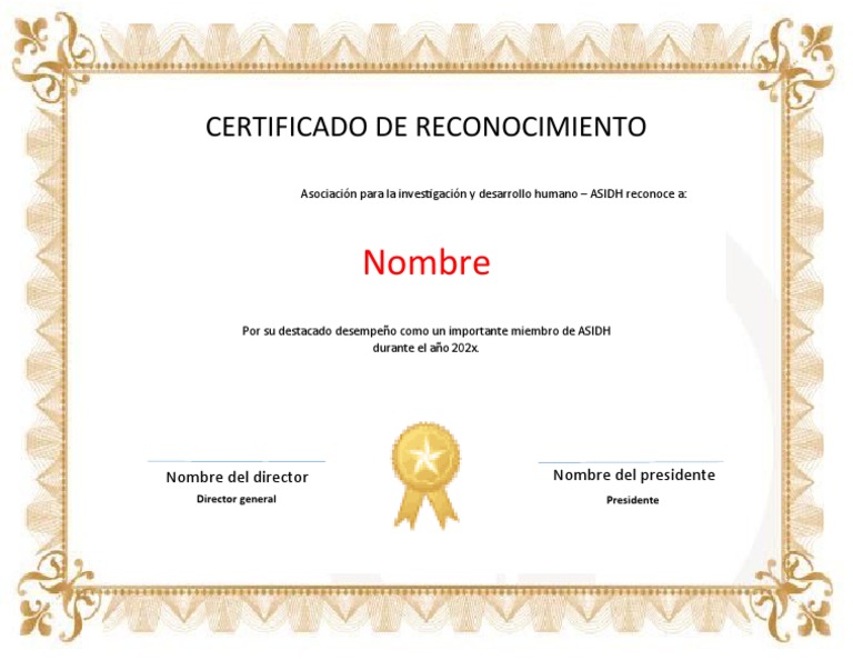 Modelo de Certificado | PDF