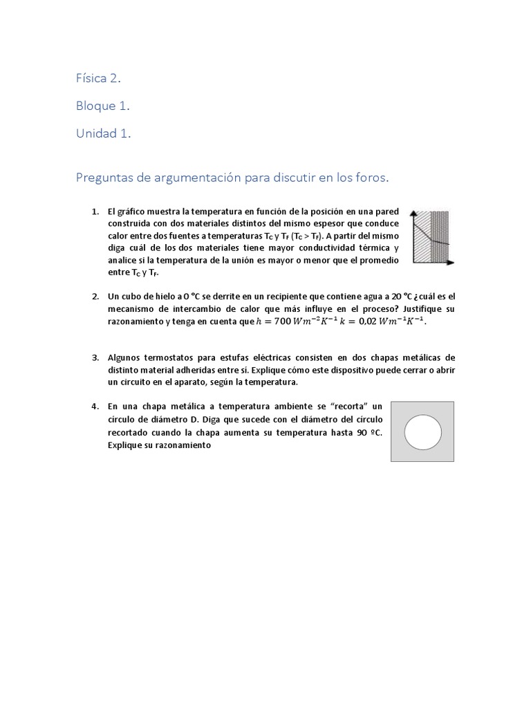 Preguntas de Argumentación de Calor y Temperatura | PDF