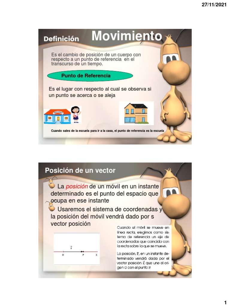 Vector POsición y Desplazamiento | PDF