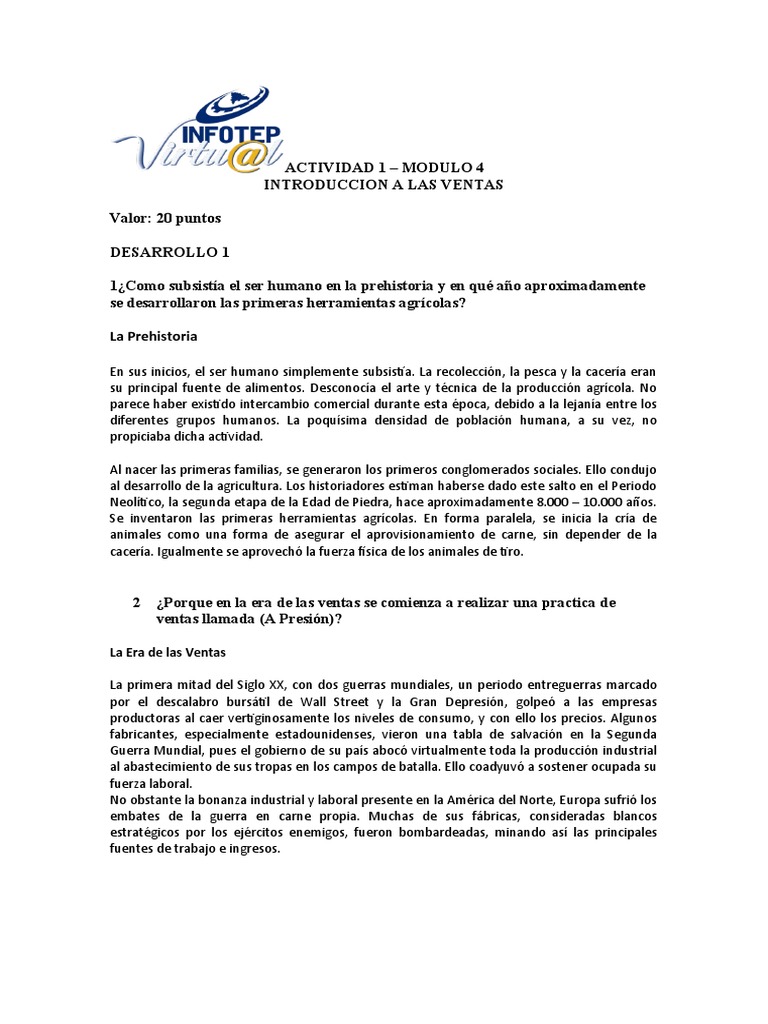 Actividad 1 Modulo 4 | PDF | Marketing | Cliente