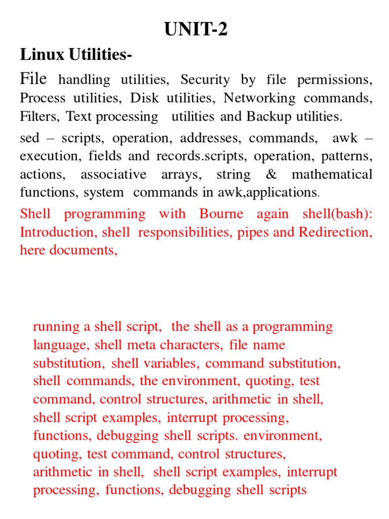 Linux Utilities and Shell Scripting Guide | PDF | File Transfer Protocol | Shell (Computing)