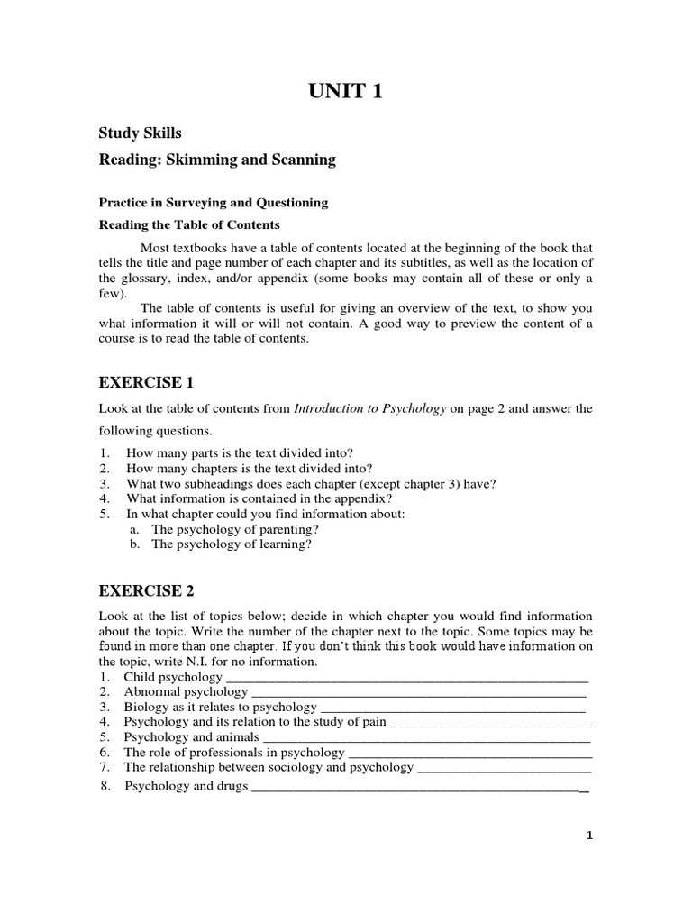 UNIT 1 - Revise | PDF | Psychology | Experiment