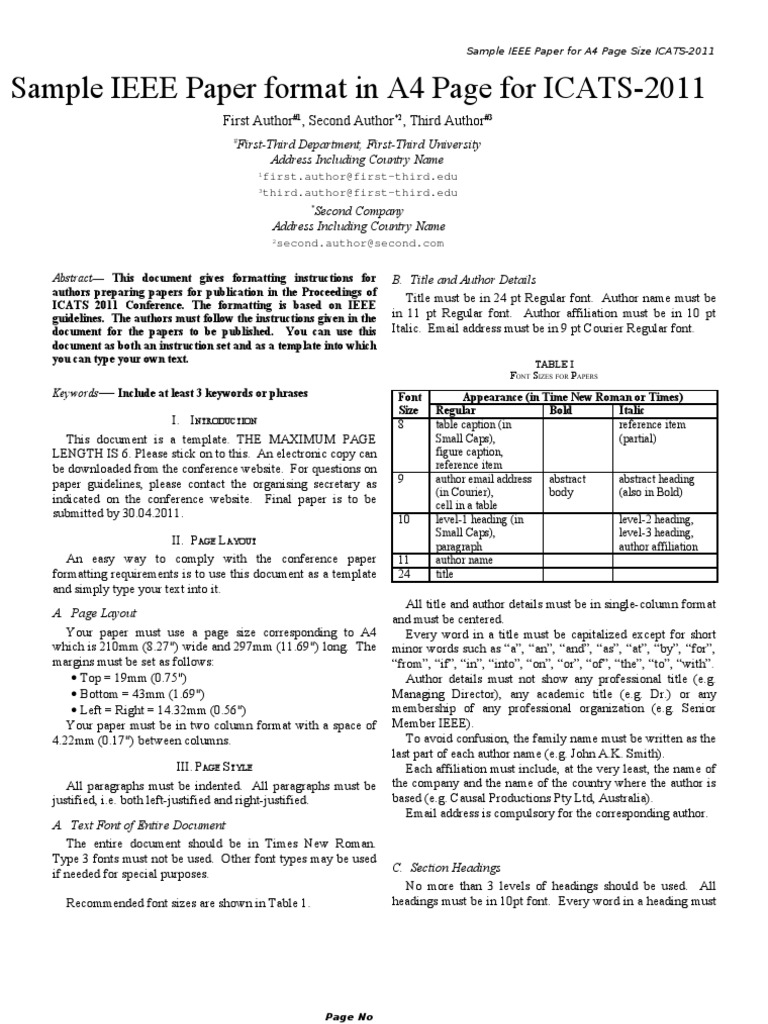 IEEE Paper Formatting Instructions | PDF | Typefaces | Letter Case
