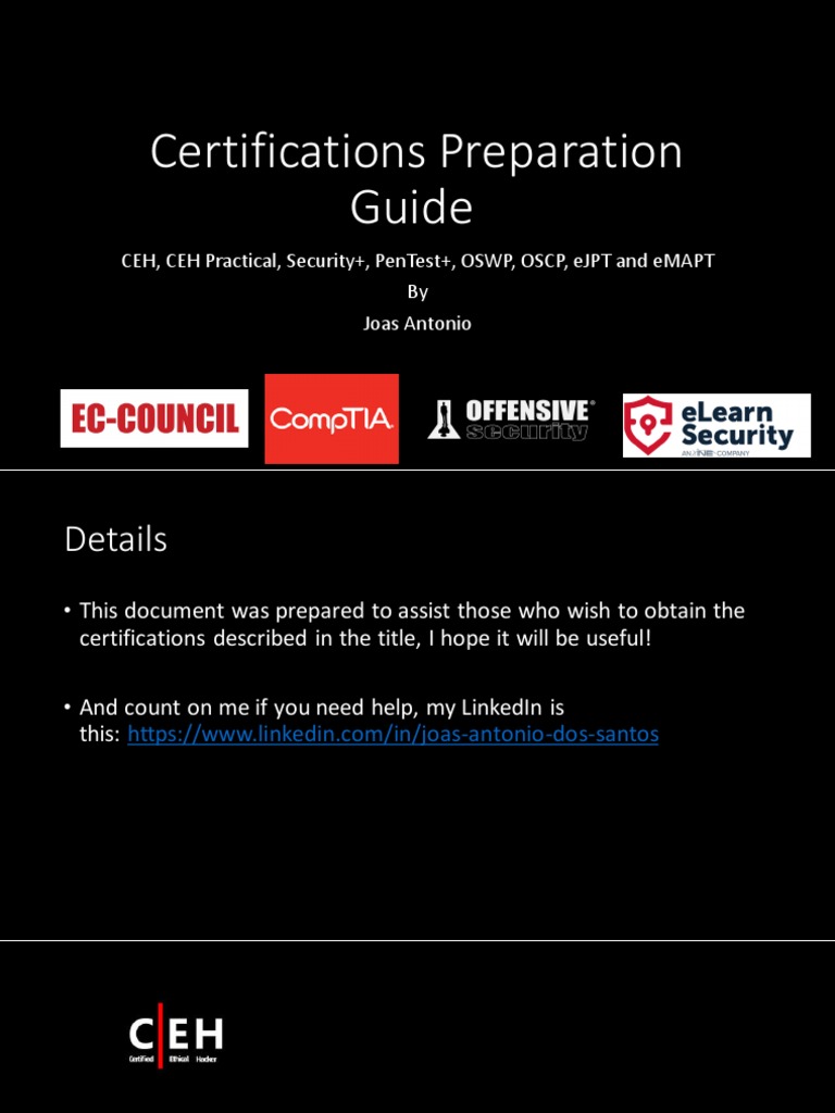 Certification Prep Guide for Ethical Hacking | PDF | Cyberspace ...