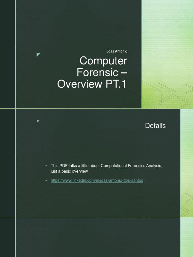 Computer Forensic - Overview PT | PDF | Computer Forensics | Digital ...