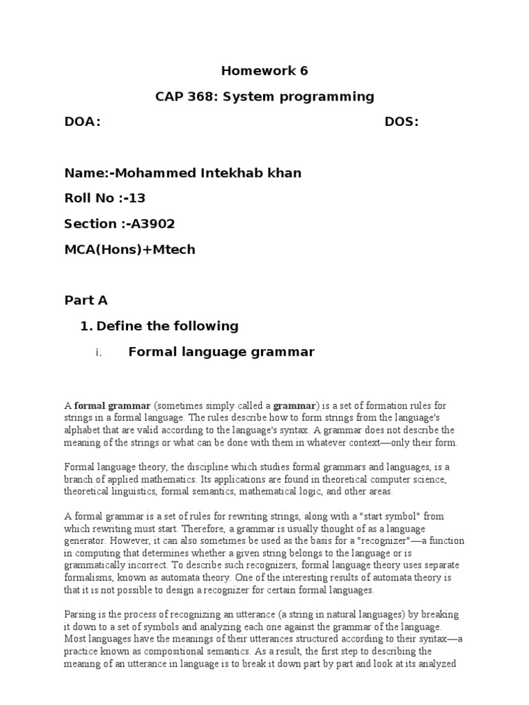 HW 6 | PDF | Program Optimization | Parsing