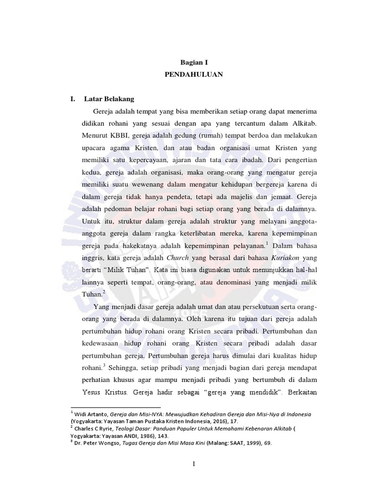 Bagian I Pendahuluan | PDF