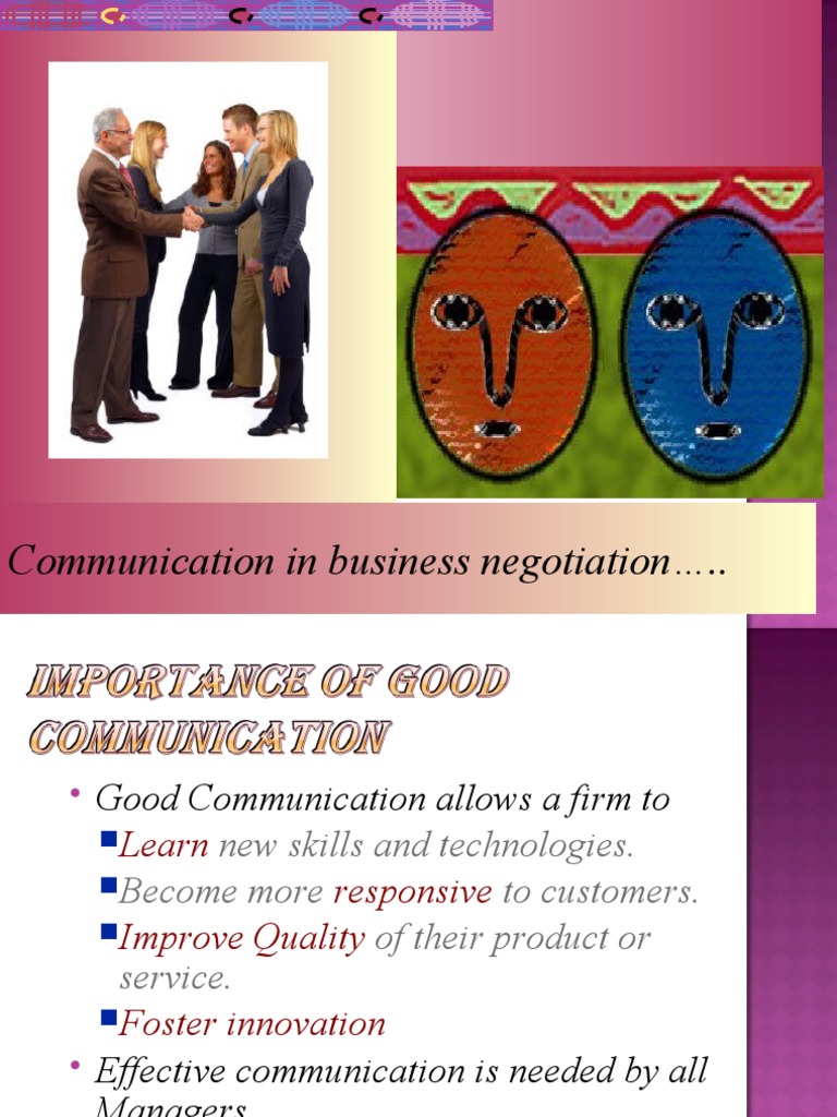 Effective Communication in Negotiation | PDF | Communication | Applied ...