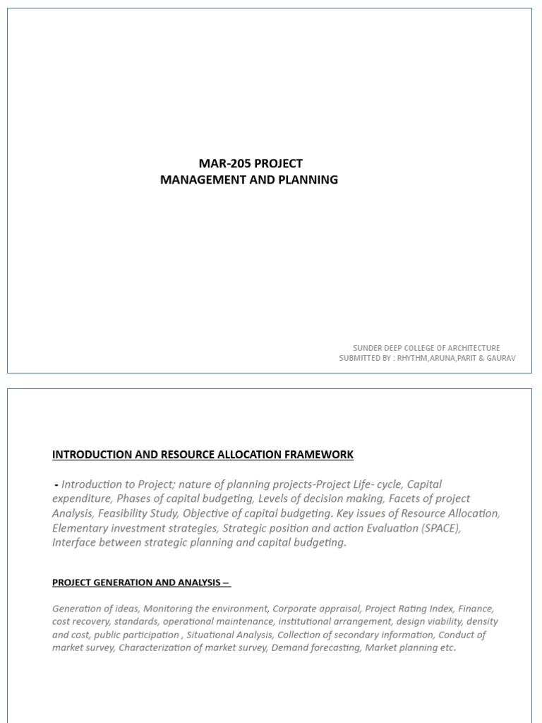Project Management Final | PDF | Forecasting | Strategic Management