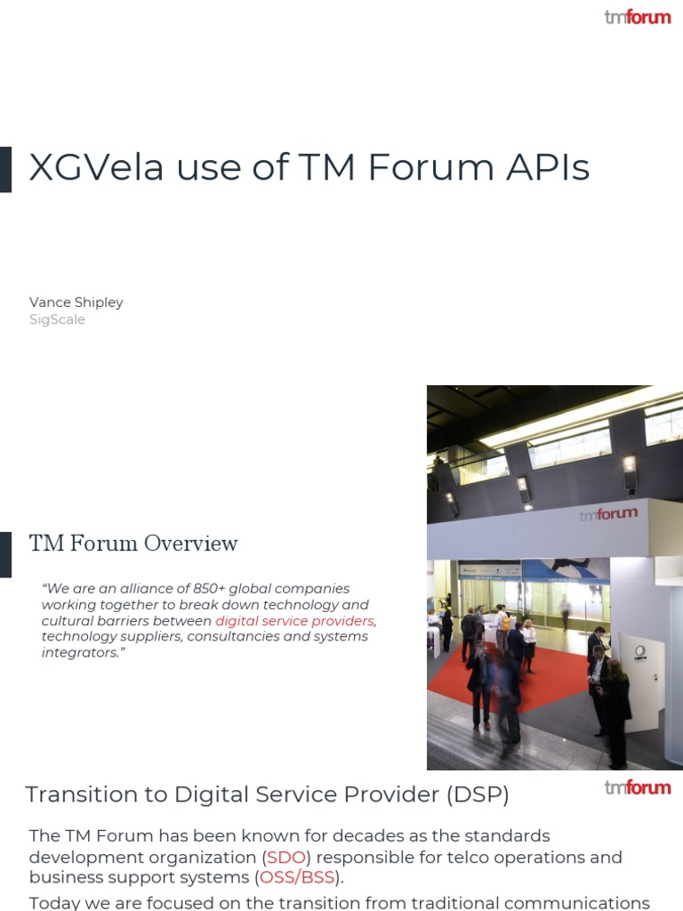 Xgvela Use of TM Forum Apis: Vance Shipley | PDF | Computer Data ...