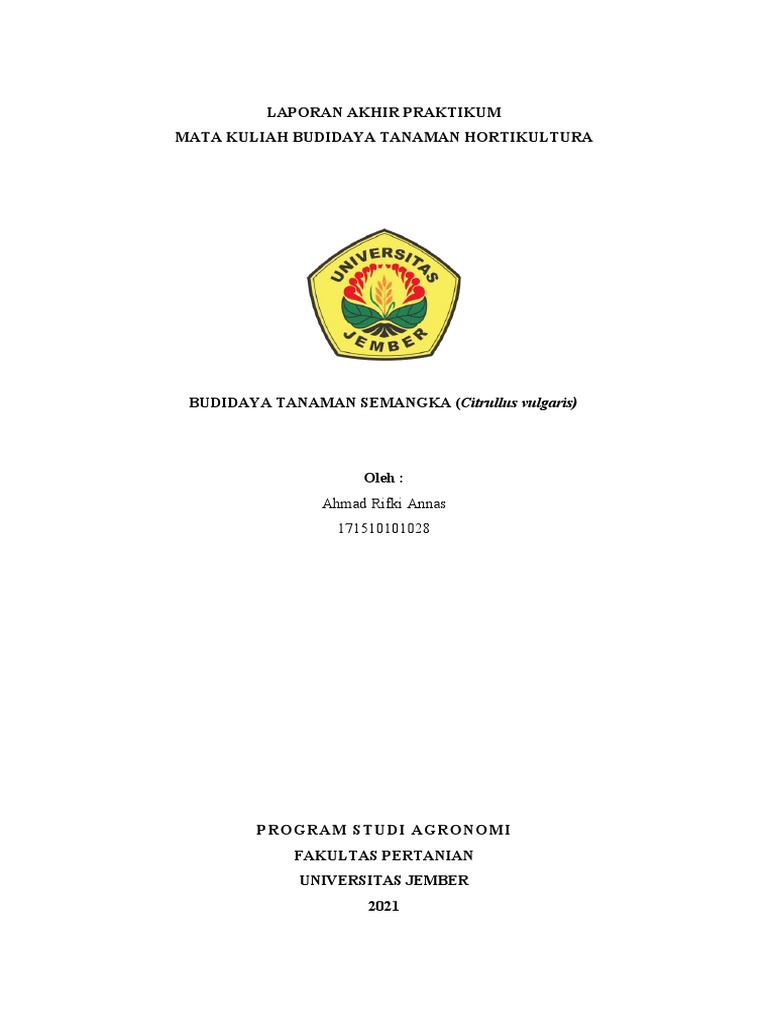 Ahmad Rifki Annas - 17-1028 - Laporan Akhir Praktikum Hortikultura | PDF