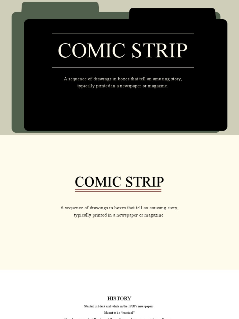 Comic Strip: A Sequence of Drawings in Boxes That Tell An Amusing Story ...