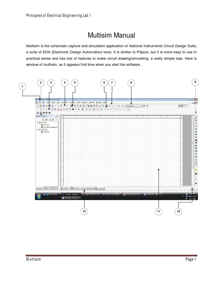 Multisim 10.1 User Guide for Circuit Design | PDF