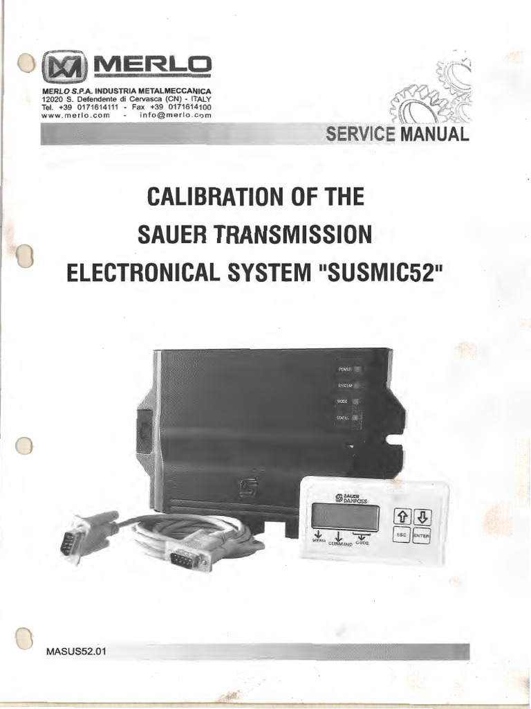 Manual Service Danfoss SUSMIC 52 | PDF | Menu (Computing) | Parameter (Computer Programming)