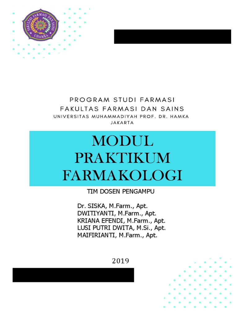 Modul Praktikum Farmakologi Farmasi Uhamka | PDF | Sains & Matematika | Komputer