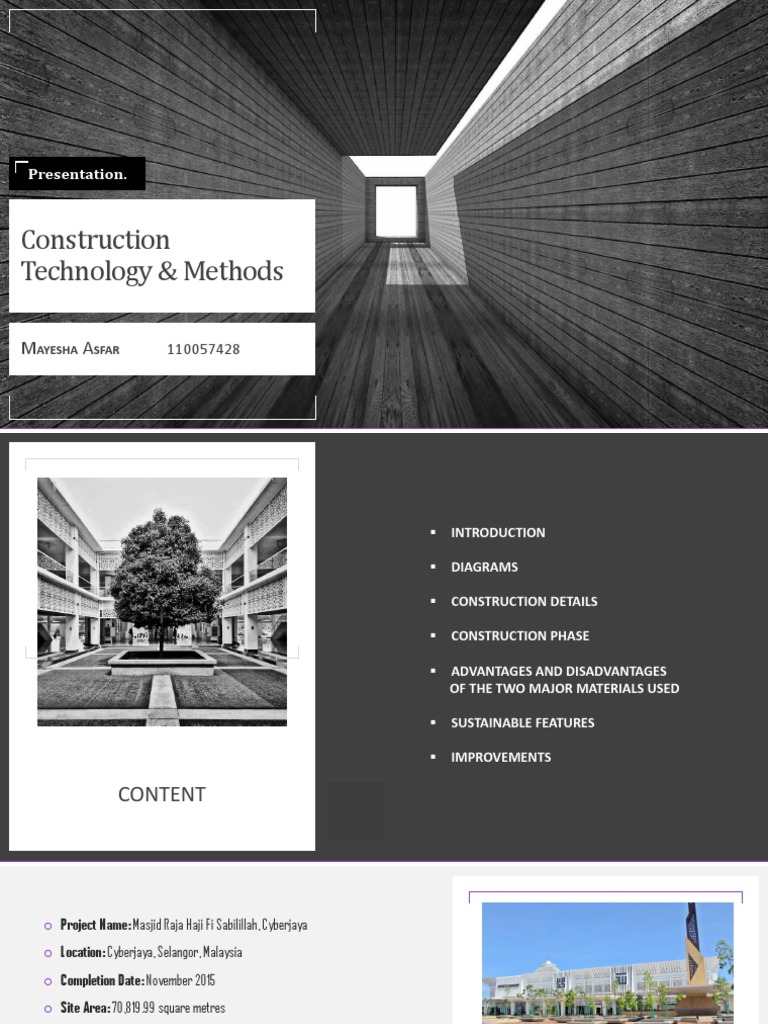 Construction Technology Slides | PDF | Concrete | Steel