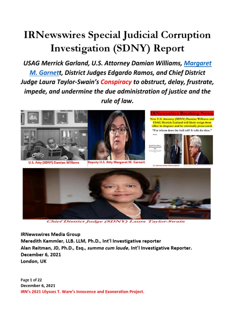 Irnewswires Special Judicial Corruption Investigation (Sdny) Report ...