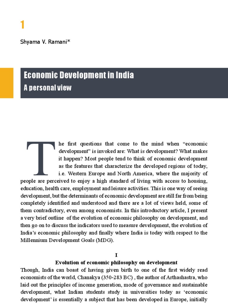 Economic Developments in India | PDF | Finance & Money Management