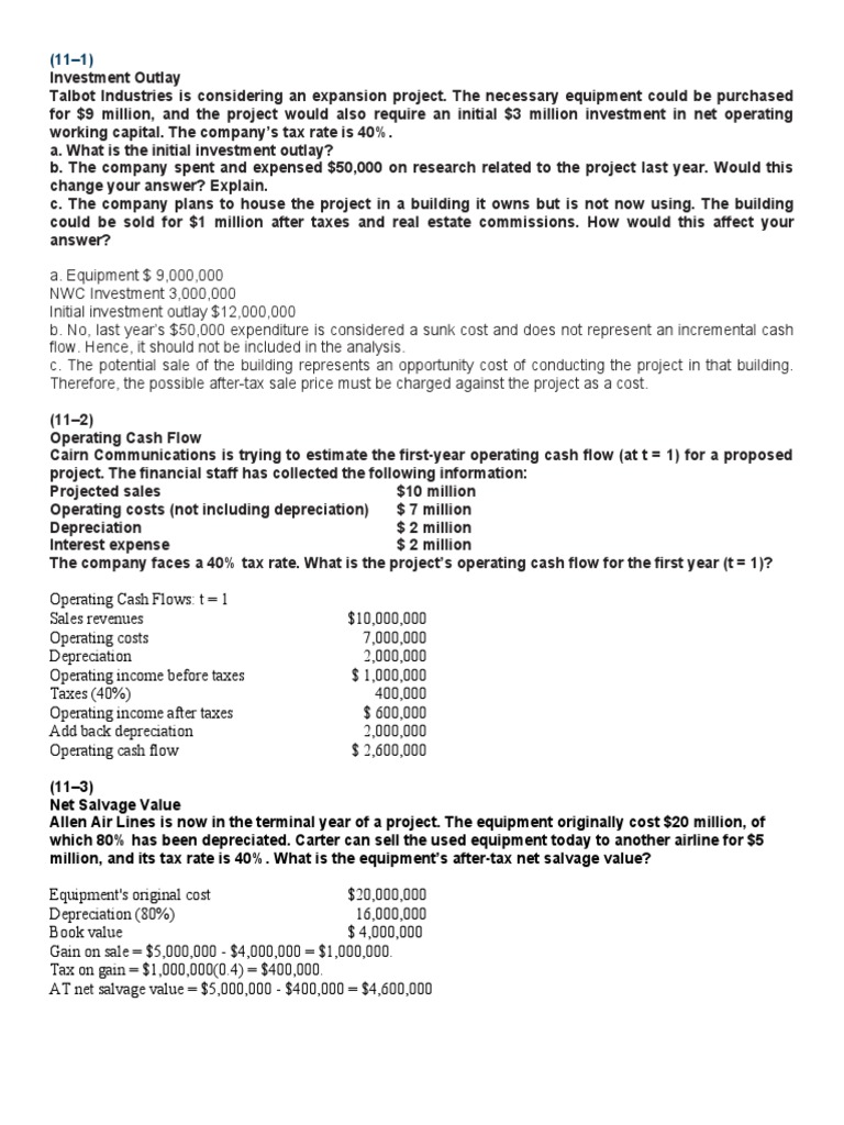 Chapter 11 | PDF | Depreciation | Net Present Value