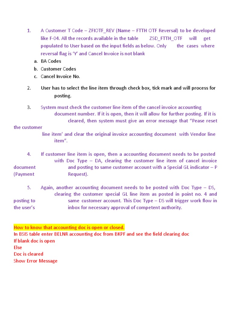 A. BA Codes B. Customer Codes C. Cancel Invoice No. 2. User Has To ...