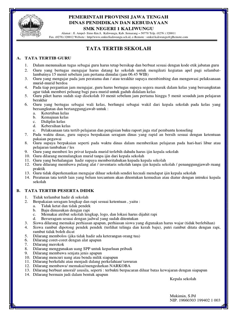 Tatib Sekolah | PDF