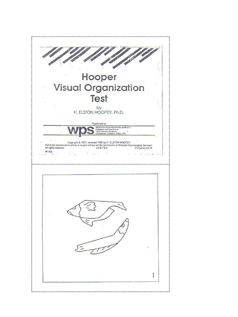 HOOPER. Prancha Hooper Visual Organization | PDF