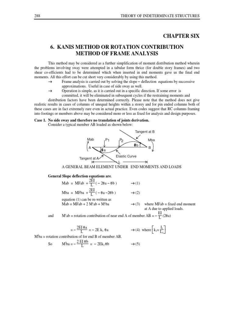 Kani's Method Frame Analysis | PDF | Beam (Structure) | Finite Element Method